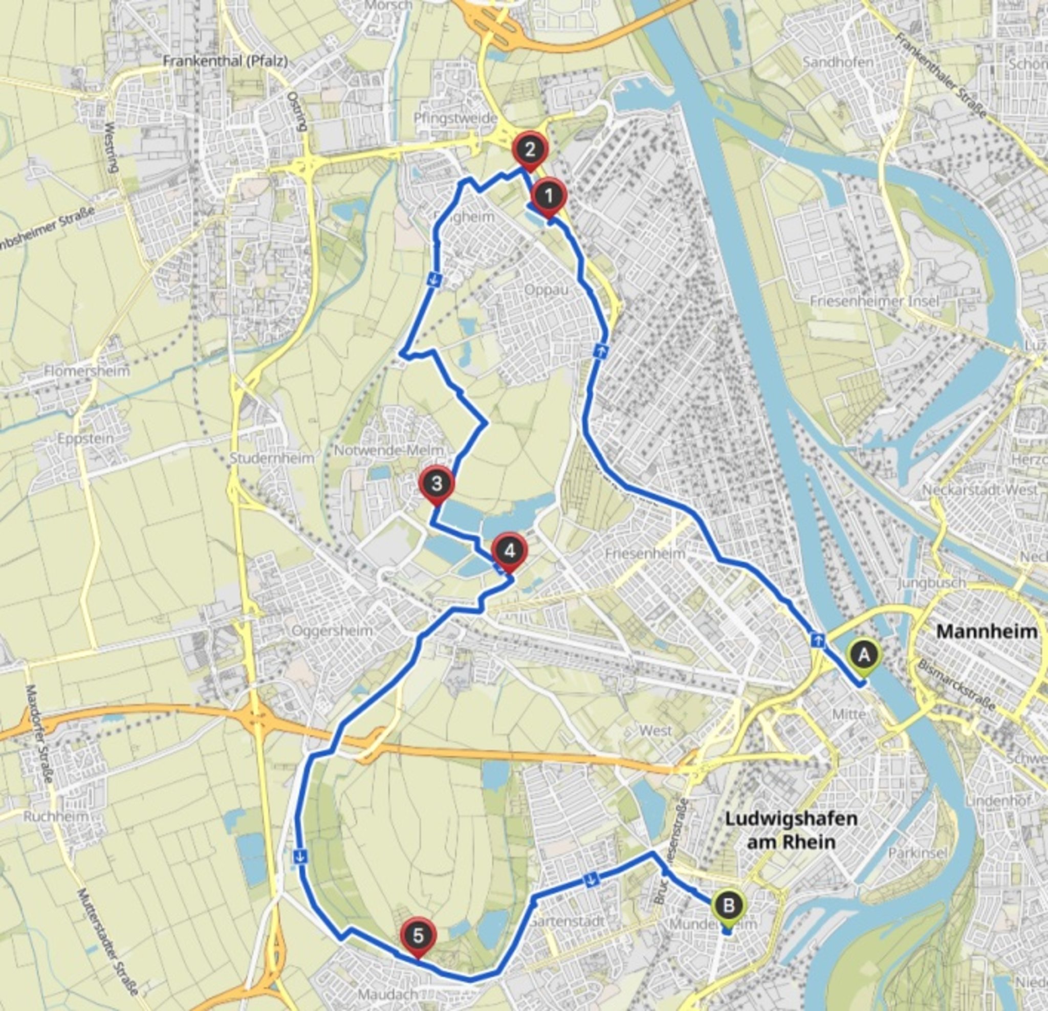 Tour 3 der Lukom startet an der Rhein-Galerie: Quer durch Ludwigshafen ...