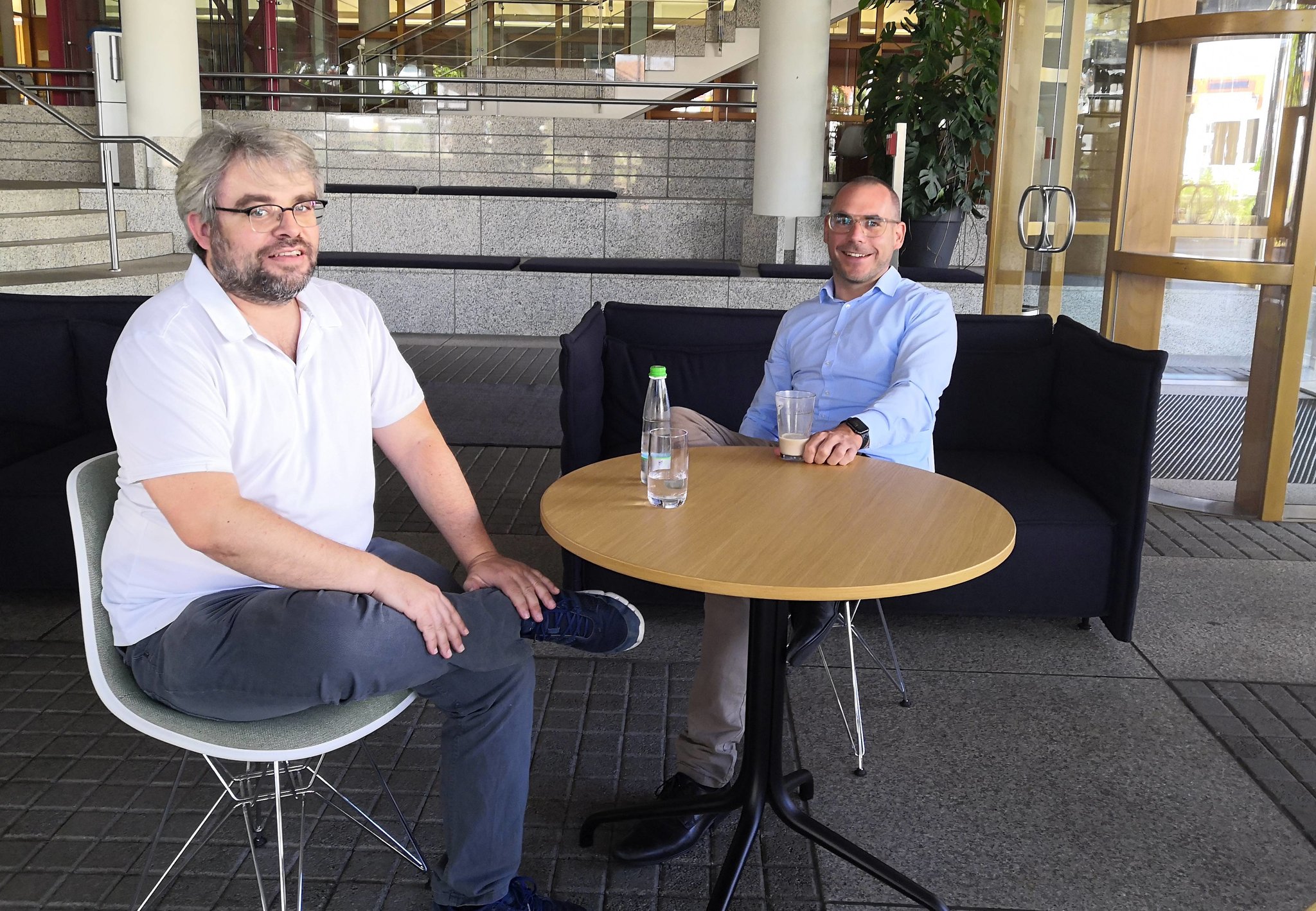 SPD-Landtagskandidat Stephan Walter zu Besuch bei Bürgermeister Eheim ...