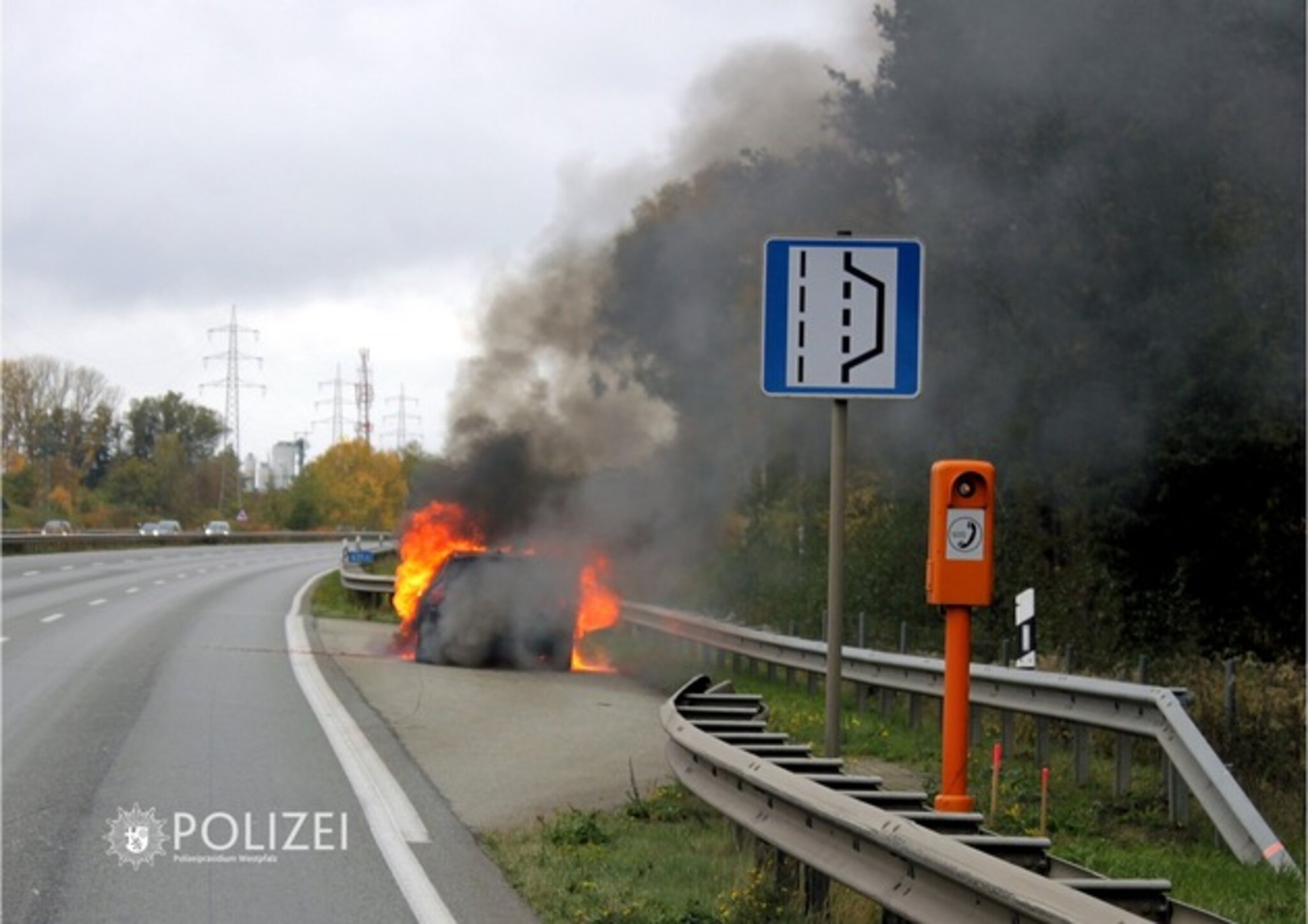 Fahrzeugbrand auf der A6: Vollsperrung der Autobahn - Kaiserslautern