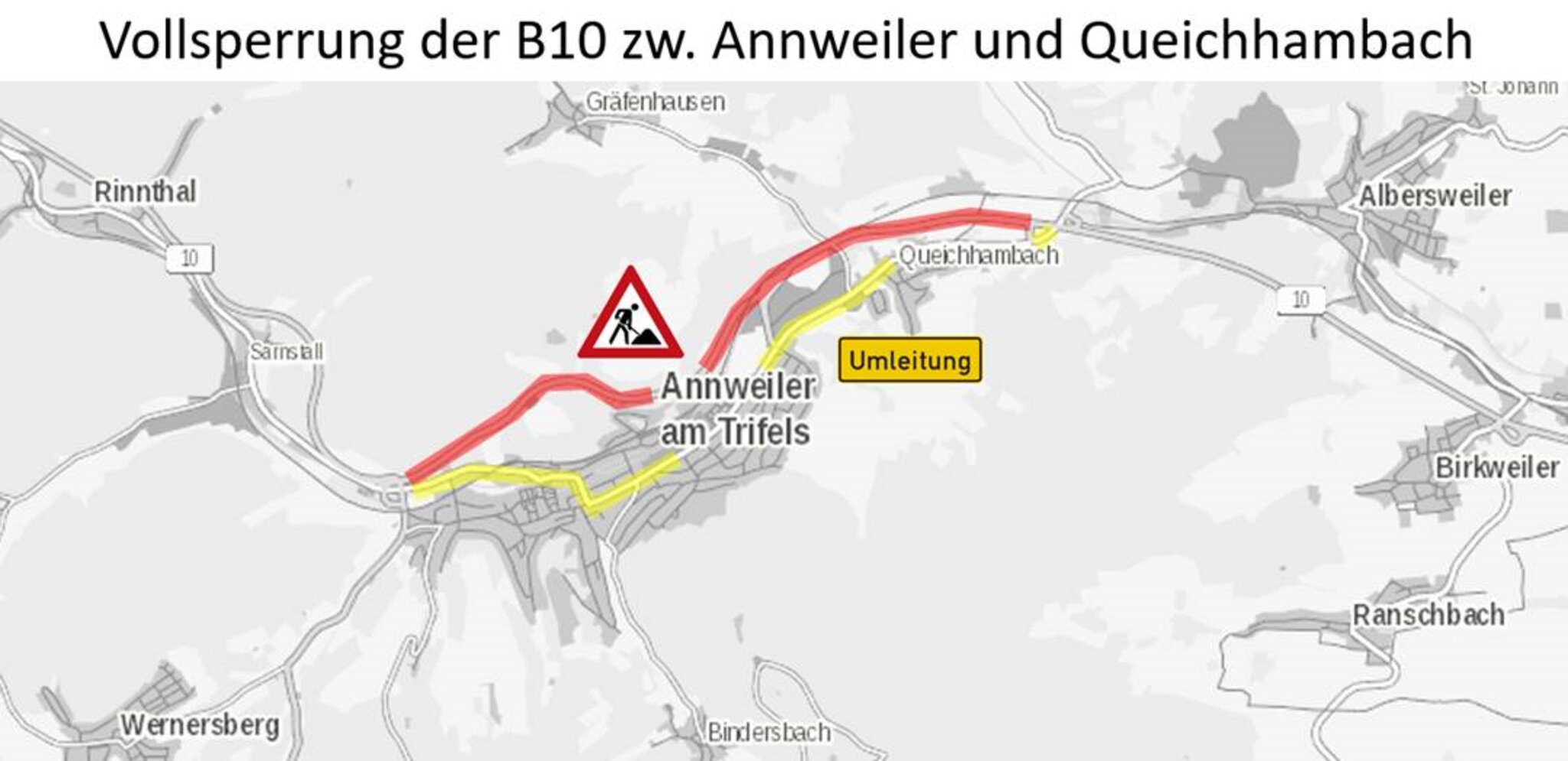 Sperrung B10 Annweiler Heute