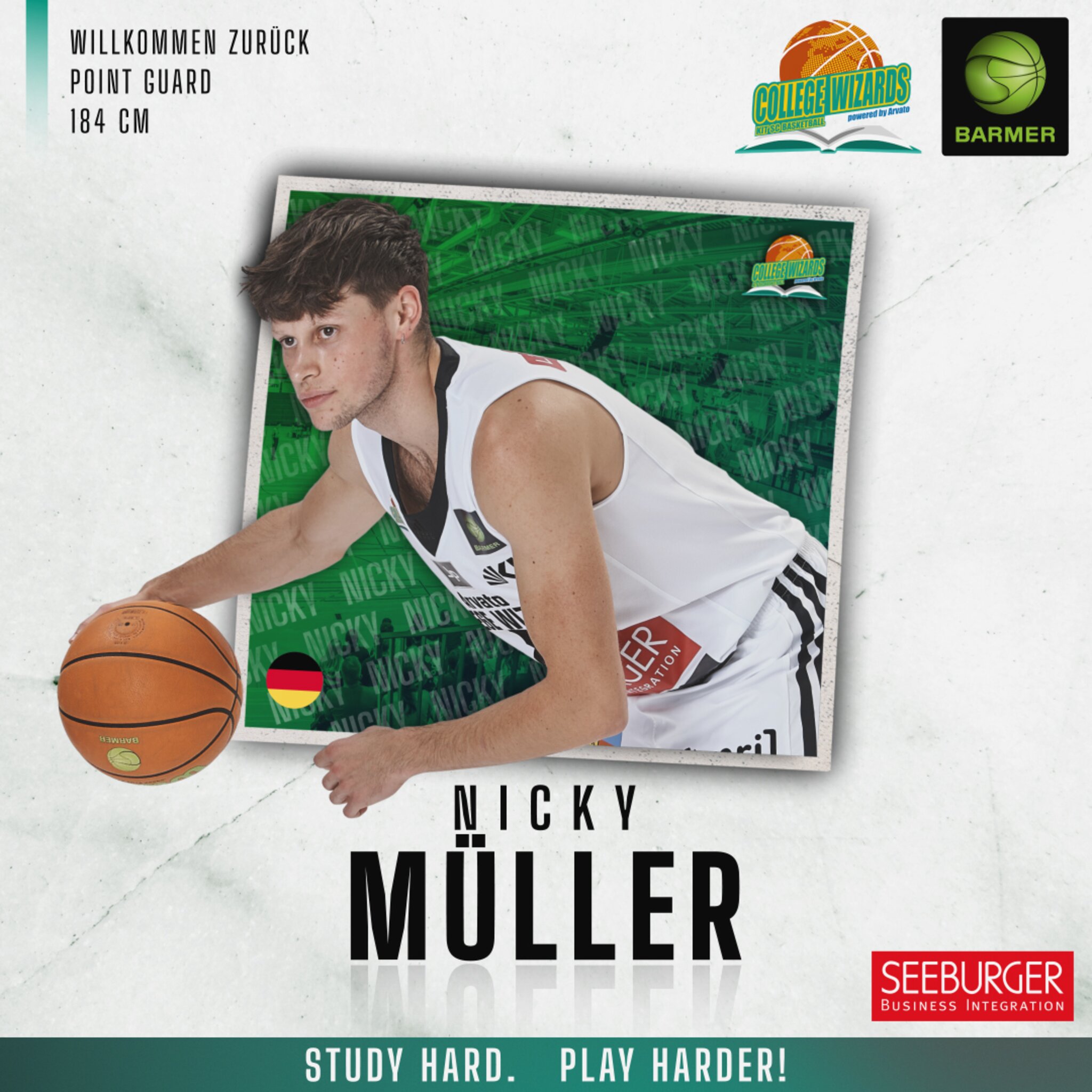 Nicky Müller zurück im Wizards-Team: Auslandssemester beendet - Karlsruhe
