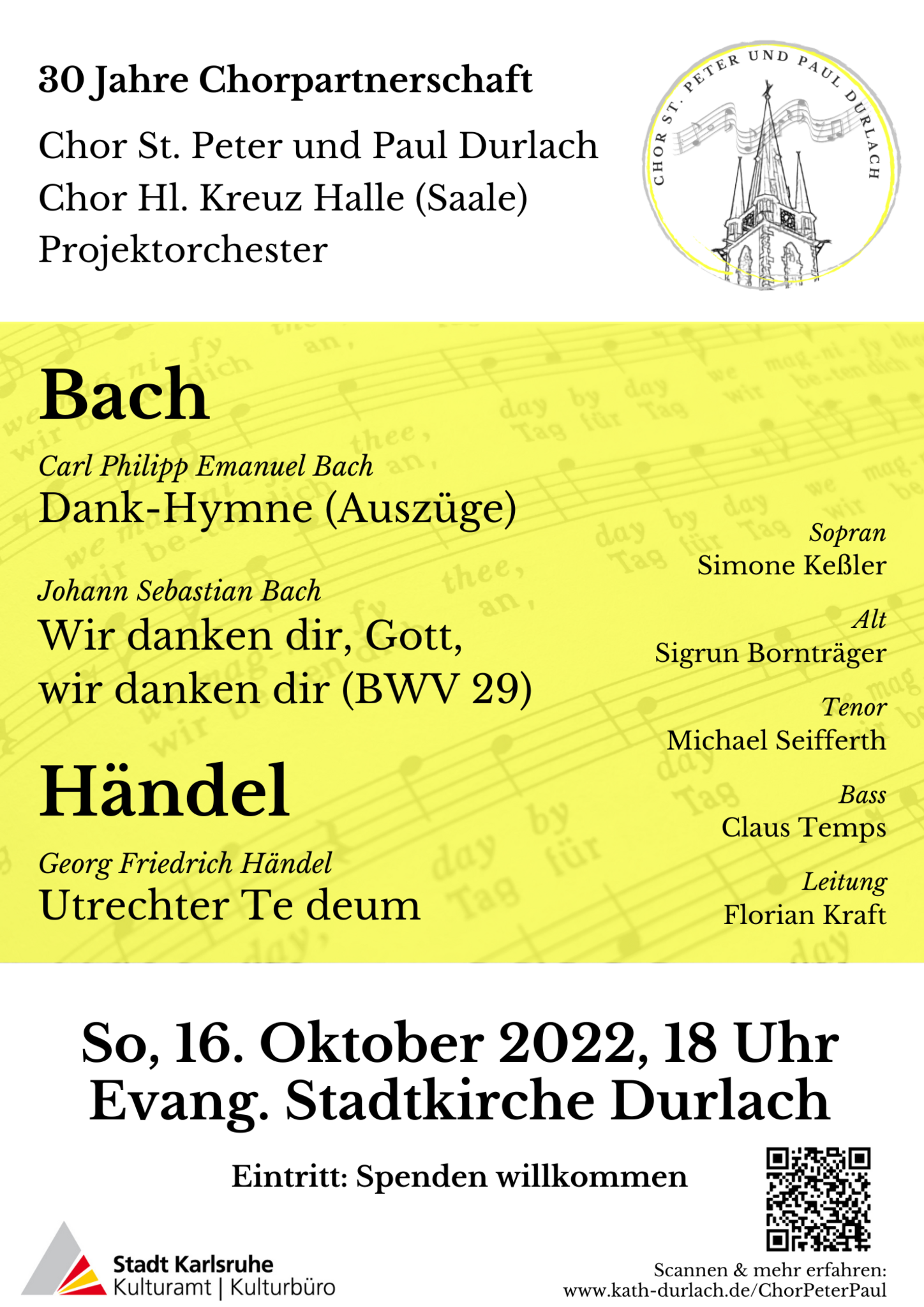 Jubiläumskonzert - 30 Jahre Chorpartnerschaft: Großes Jubiläumskonzert ...