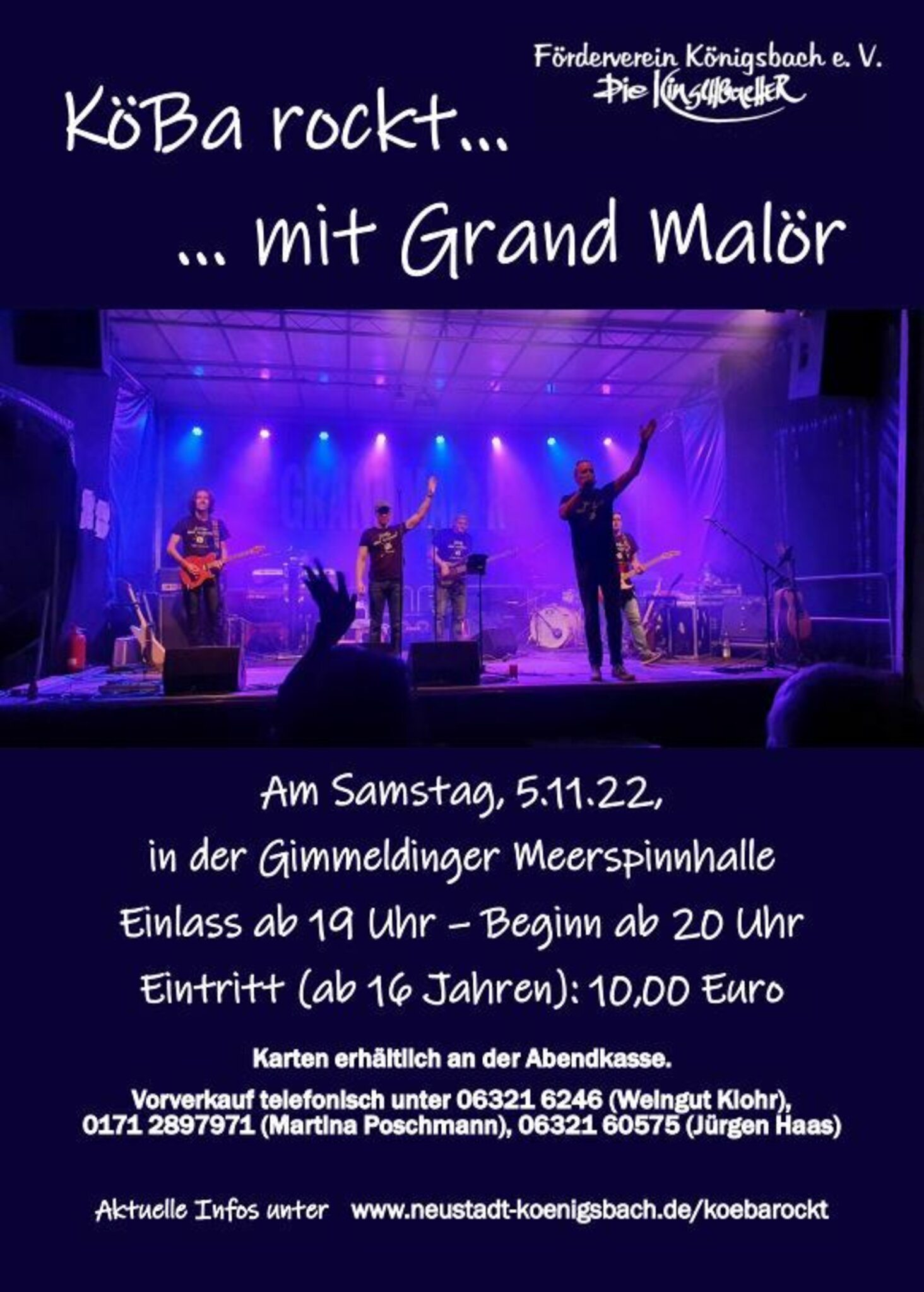 Grand Malör 05.11.2022: KöBa rockt mit Grand Malör - Neustadt/Weinstraße