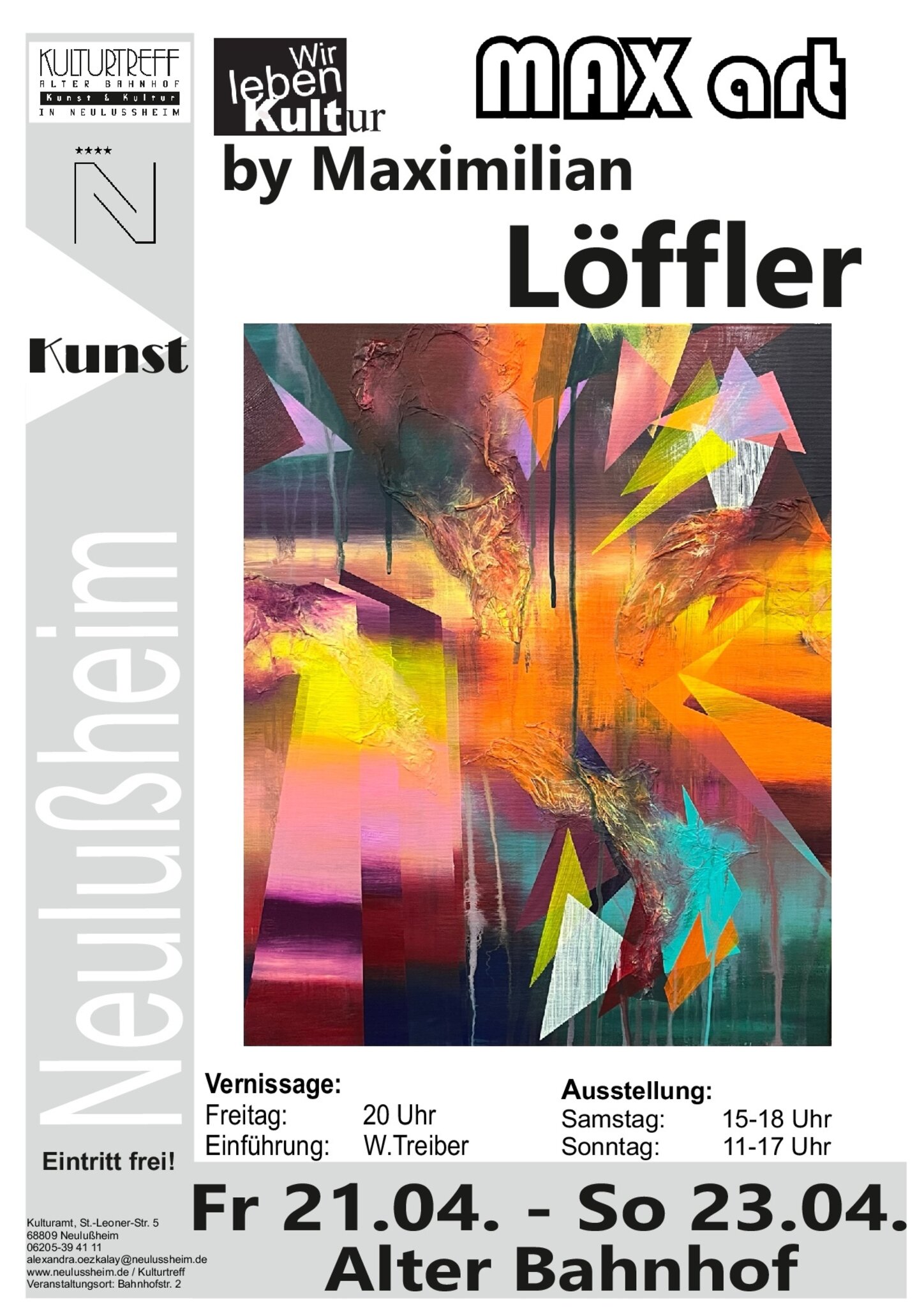 Kunstausstellung im Alten Bahnhof Neulußheim: MAXart by Maximilian Löffler - Wochenblatt Speyer