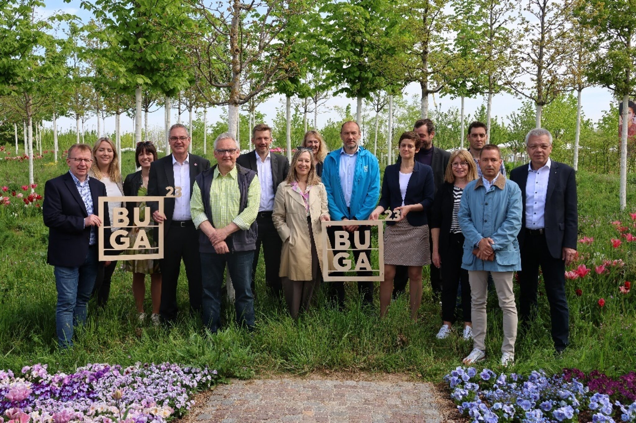 BUGA 23 in Mannheim – Partnerkommunen erhalten ihre Partnerschaftsbäume - Mannheim