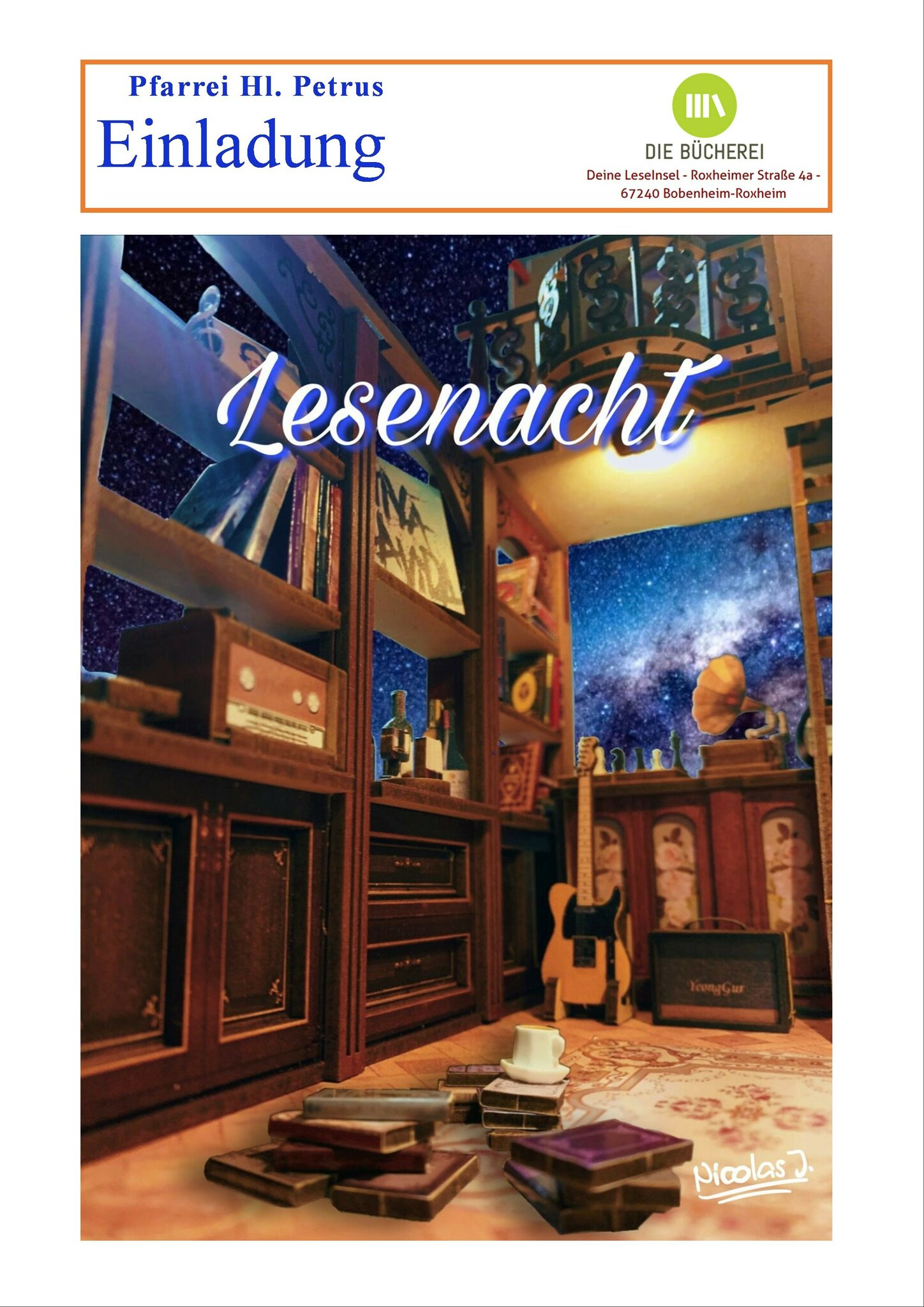 Lesenacht für Kids: Die Bücherei - Deine LeseInsel und Firmprojekt - Bobenheim-Roxheim