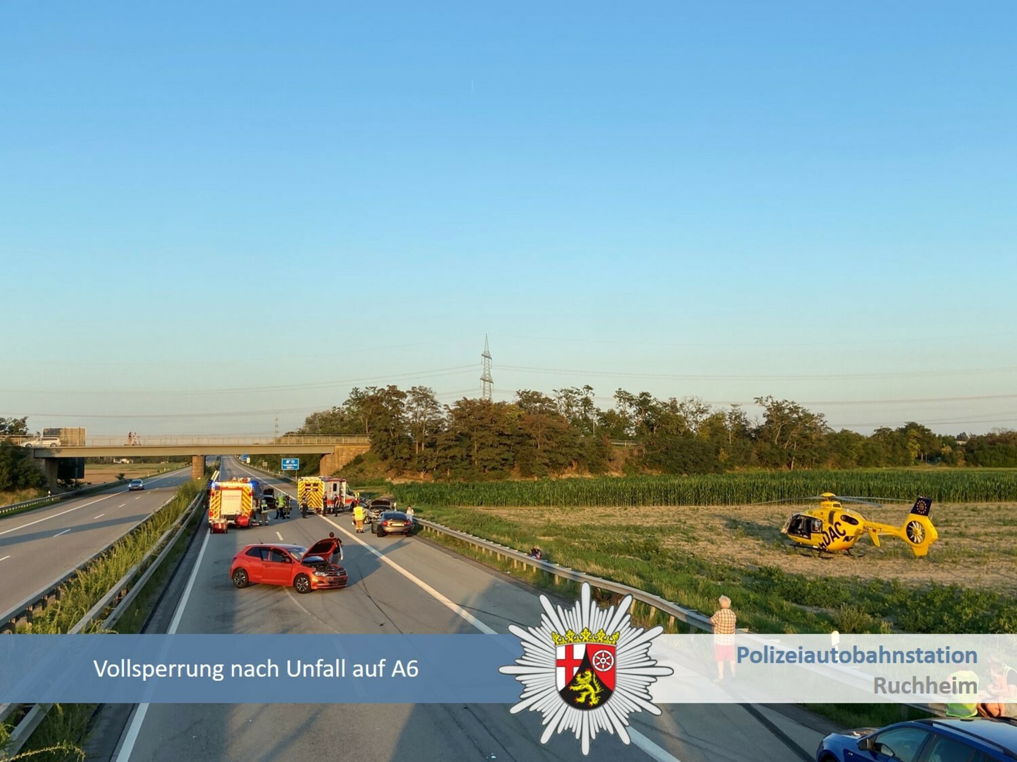 Vollsperrung der Autobahn bei Frankenthal - Frankenthal