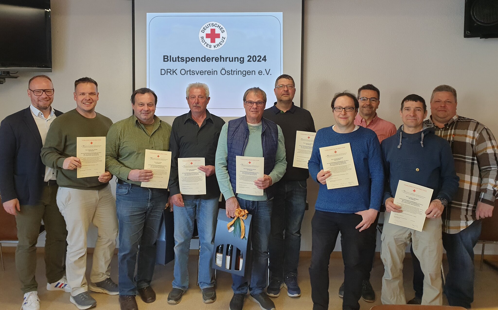 DRK Östringen sagt DANKE: Blutspenderehrung 2024 - Östringen