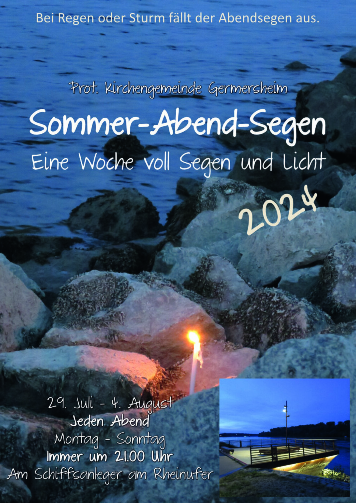 Eine Woche voll Segen und Licht: Sommer-Abend-Segen am Rhein - Germersheim