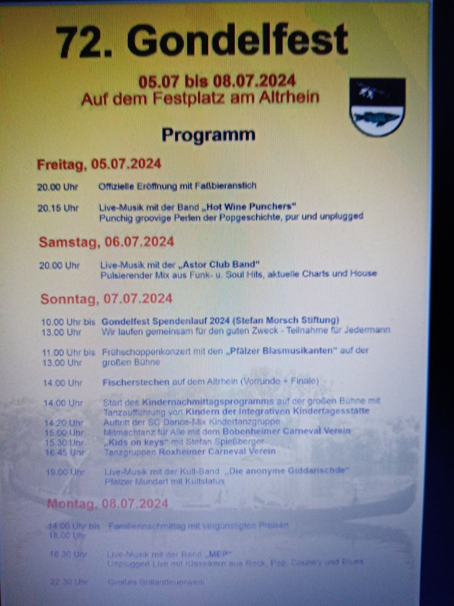 Bobenheim-Roxheim: 72. GONDELFEST - Bobenheim-Roxheim