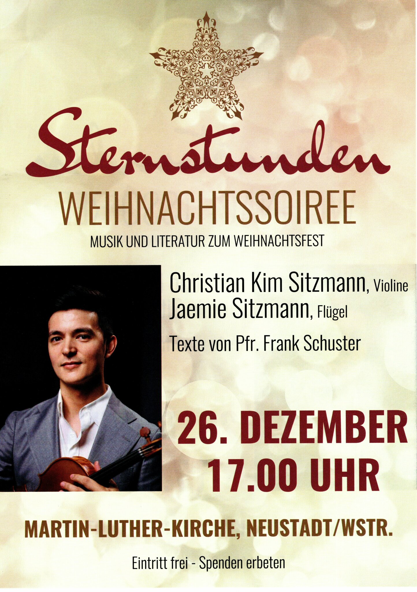 Martin-Luther Kirche Neustadt: Weihnachtssoiree "Sternstunden ...