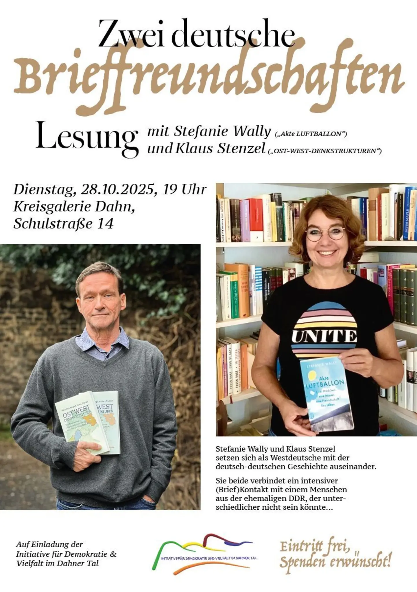Lesung in Dahn in der Kreisgalerie: "Doppel-Lesung" - 2 deutsche ...