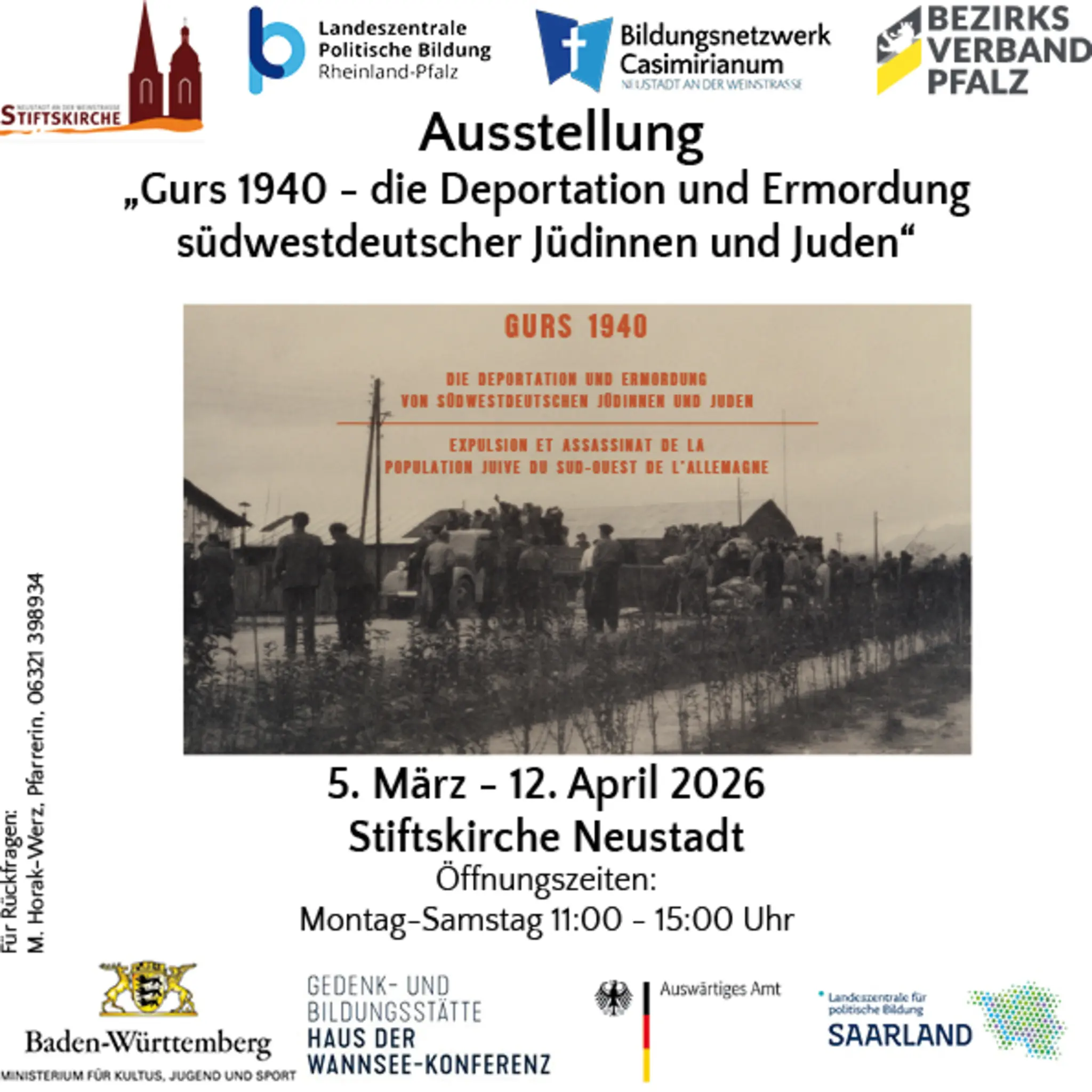 Bildungsnetzwerk Casimirianum Neustadt: Ausstellung "Gurs 1940 - die ...