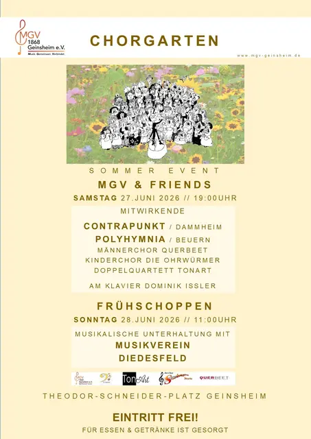 Chorevent und Frühschoppen: Chorgarten des MGV Geinsheim am 27. und 28 ...