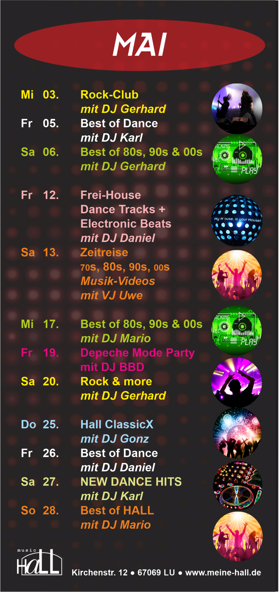 MusicHall Oppau - Programm Mai 2023